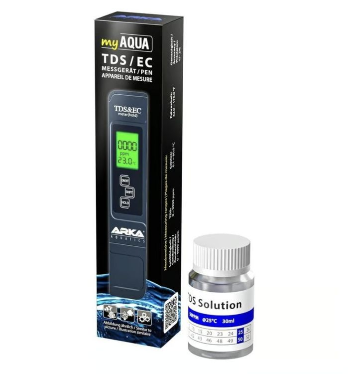 ARKA myAQUA® TDS, EC Messgerät 3in1 - für Aquarium od. Pool | Kaufen auf Ricardo