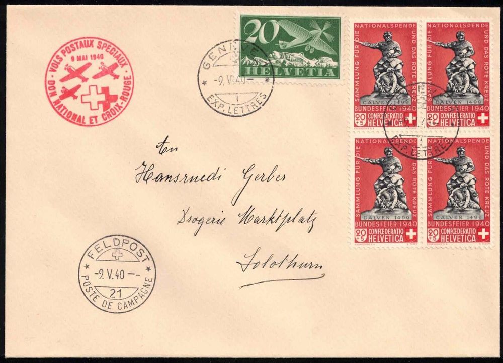 Pro Patria 1940 B7 4er-Block auf Brief | Kaufen auf Ricardo