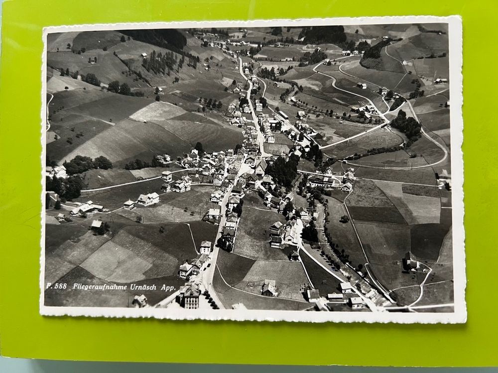 Alte Ansichtskarte: Urnäsch Appenzel von oben, Top Zustand! (Gebraucht) in Bernhardzell für CHF ...