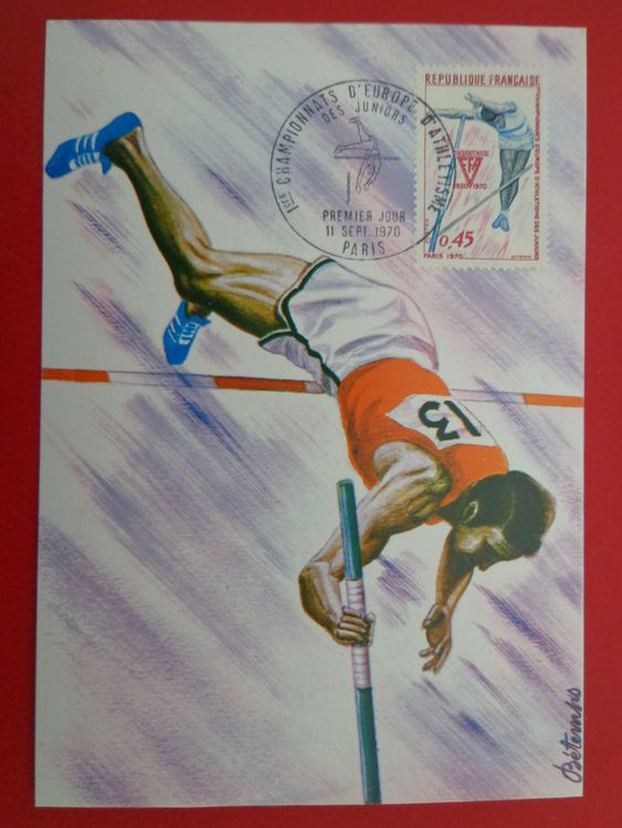 Maximumkarte MK 1970 Frankreich/ SPORT, Athlétisme (Neu (gemäss Beschreibung)) in Le Locle für ...
