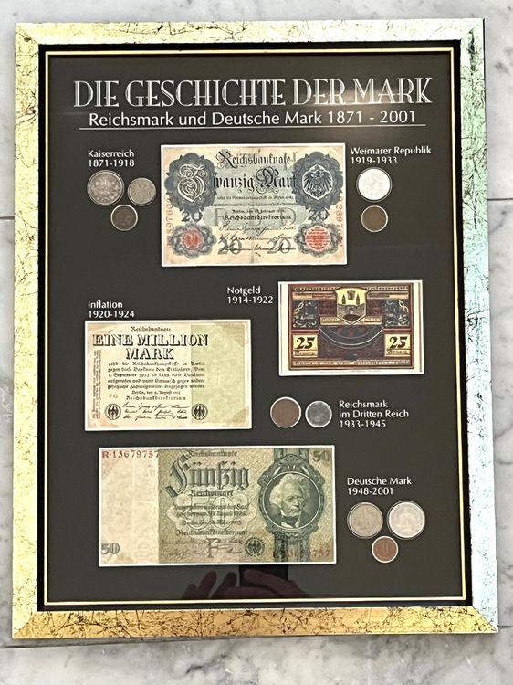 Deutsche Mark Original Münzen Collage D-Mark Rarität (Gebraucht) in ...
