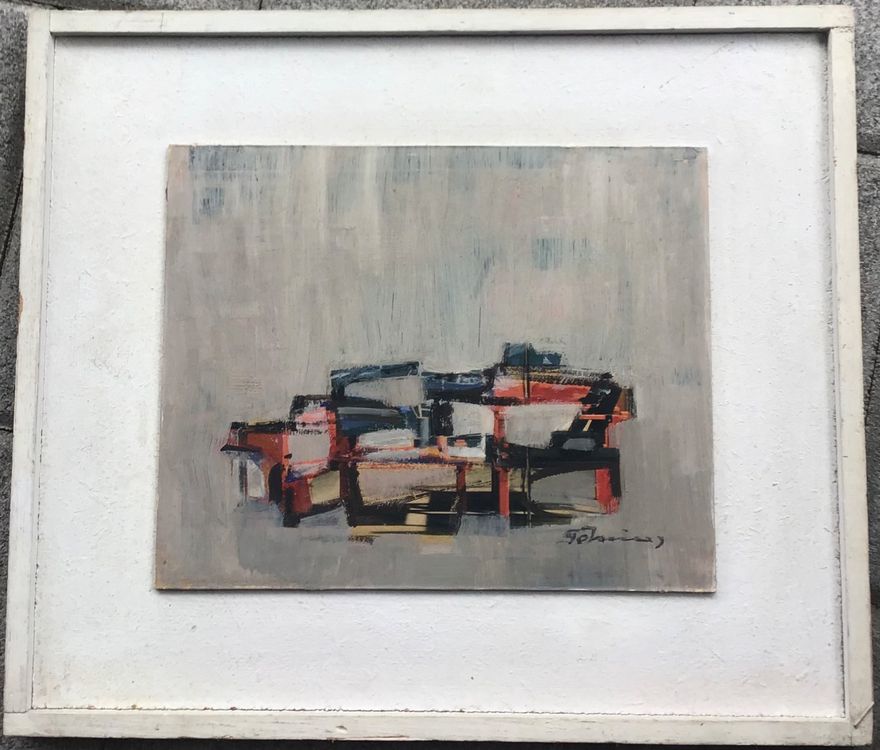 Abstrakte Mischtecknik Unleserlich Signiert | Kaufen auf Ricardo