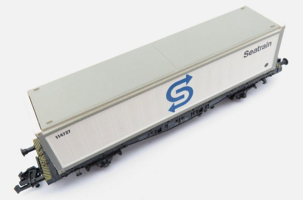 Fleischmann Spur N 2achs. Flachwagen Container "Seatrain" (Gebraucht ...