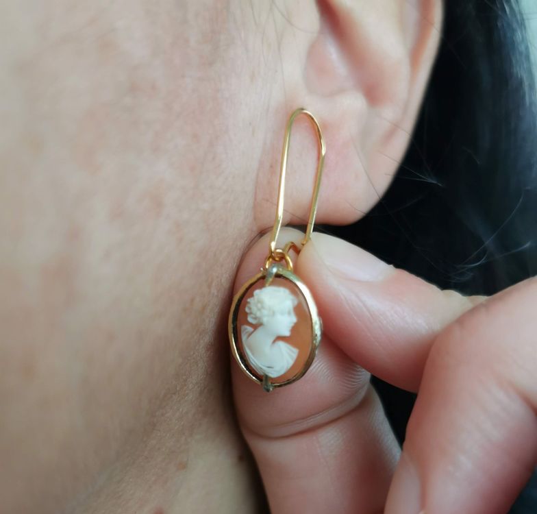 Wunderschöne Vintage Kamee Ohrringe | Kaufen auf Ricardo