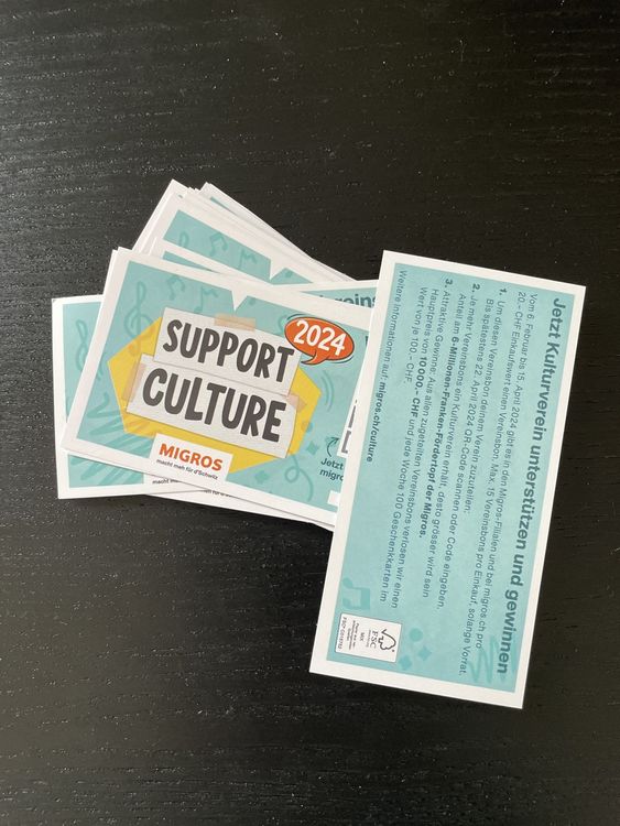 31x Support Culture Migros Bons | Kaufen auf Ricardo