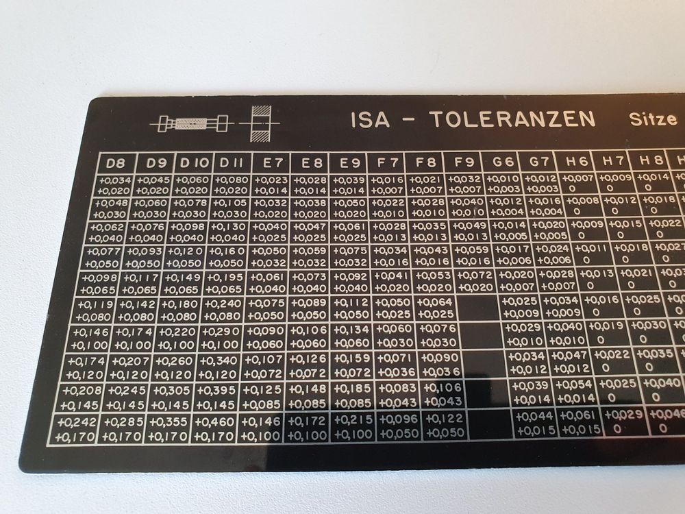 ISA Toleranztabelle (Gebraucht) in Zürich für CHF 5 – mit Lieferung auf ...