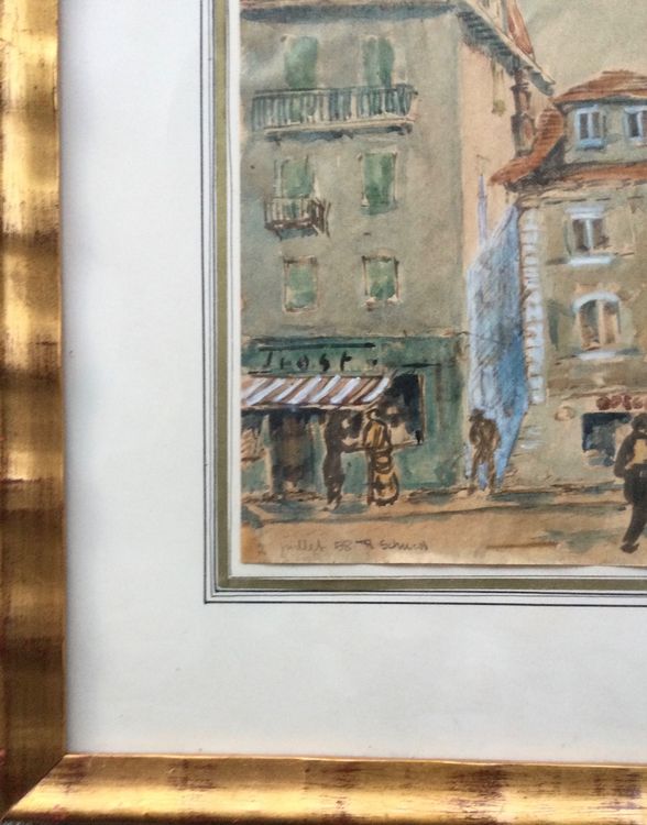 Gassen Scene Aquarell Unleserlich Signiert (Gebraucht) in Root für CHF 10 – mit Lieferung auf ...