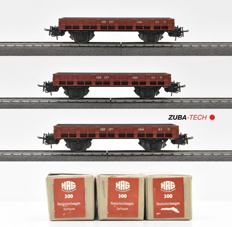 HAG 3x 300 Gedecke Güterwagen der SBB H0 WS mit OVP (Gebraucht) in für ...