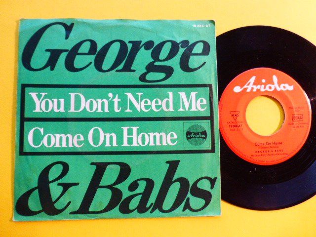George & Babs – You Don't Need Me (Gebraucht) in Zürich für CHF 25 ...