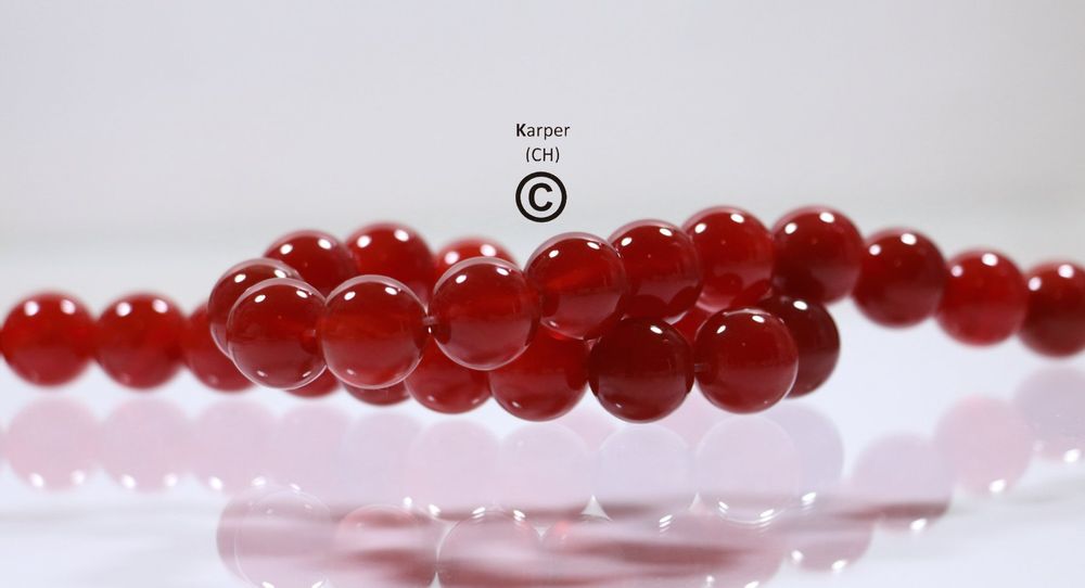 Rote Achat Strang / Rang Agate rouge, 12 mm (Neu und originalverpackt ...