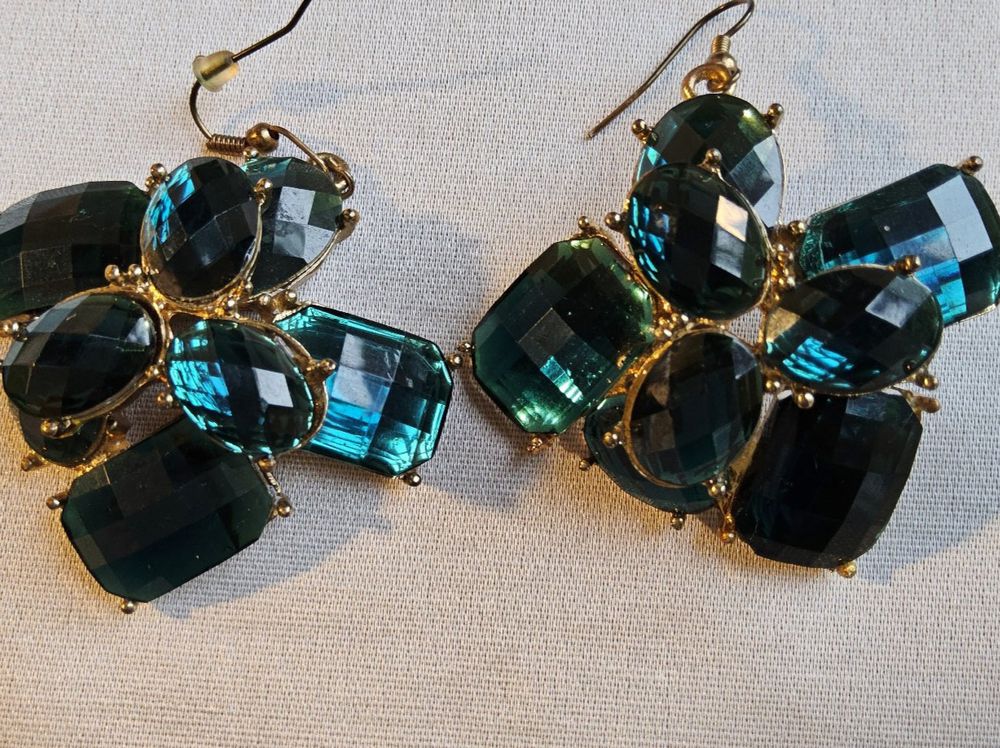 Vintage grosse blaue Strass Ohrhänger (Gebraucht) in Zürich für CHF 22 ...