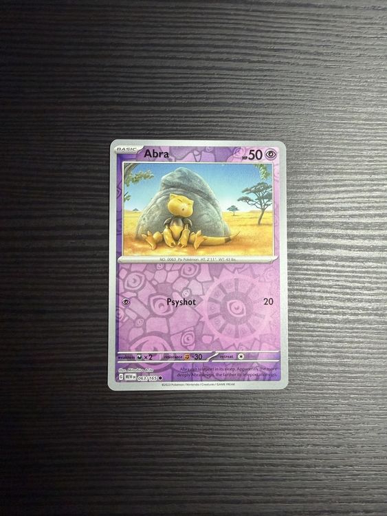 Pokemon TCG 151/Abra 063-165[Reverse Holo]🇺🇸 (Neu (gemäss Beschreibung ...