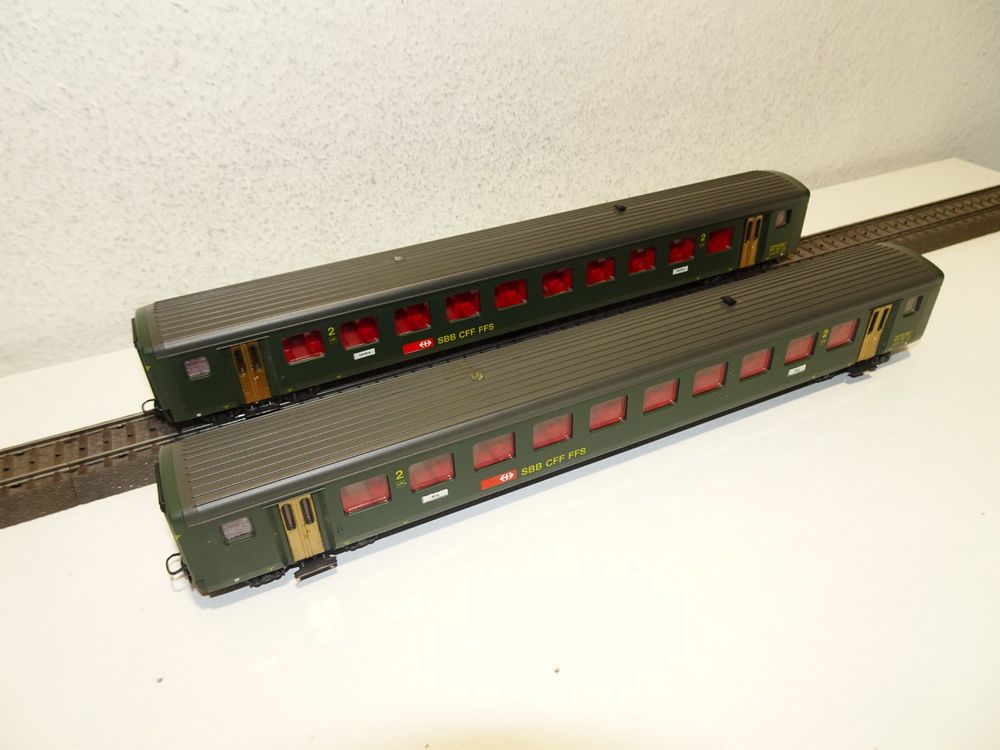 2 Roco Personenwagen SBB 2. Kl. 515-0 HO (11) (Gebraucht) in Luzern für ...