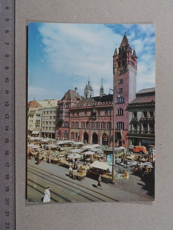 Basel, Rathaus, Marktplatz, belebt | Kaufen auf Ricardo