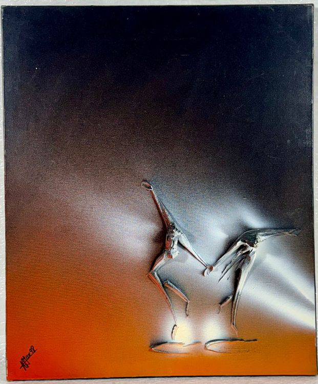 Sehr Interessante Moderne 3d Mischtechnik Malerei unles. Sig | Kaufen auf Ricardo