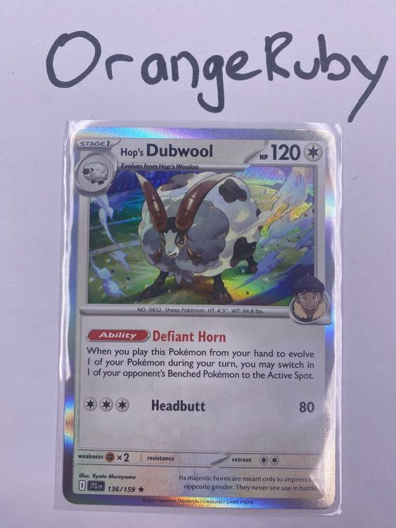 Hop's Dubwool 136/159 HOLO Journey Together JTG English (Neu (gemäss ...