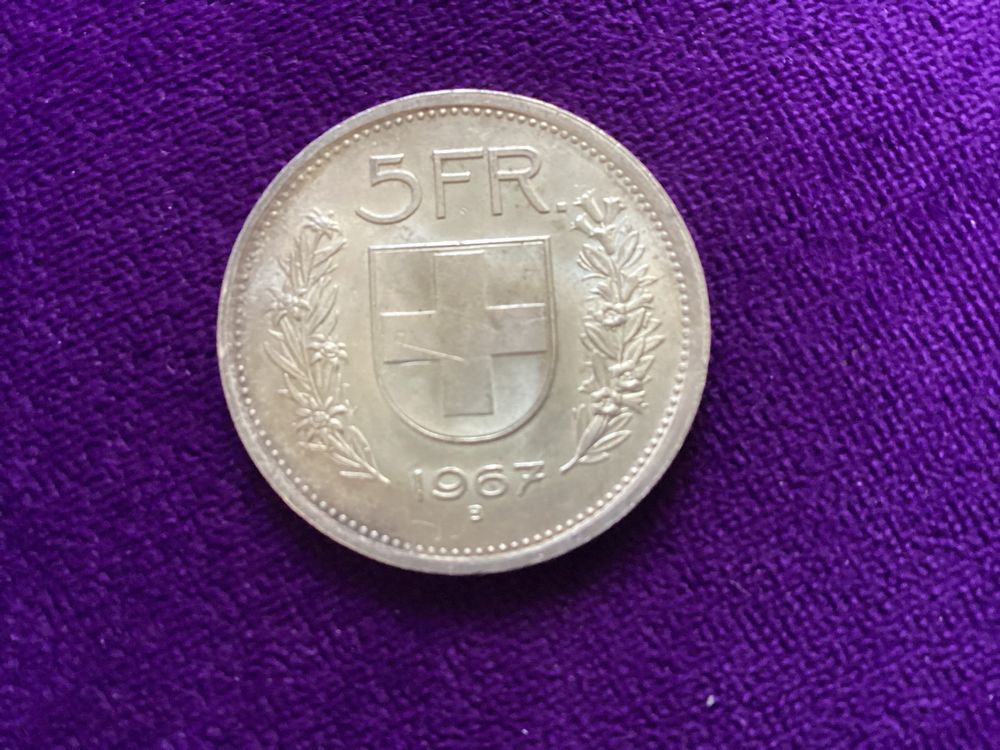 Schweizer Silbermünze 5FR 1967 | Kaufen auf Ricardo