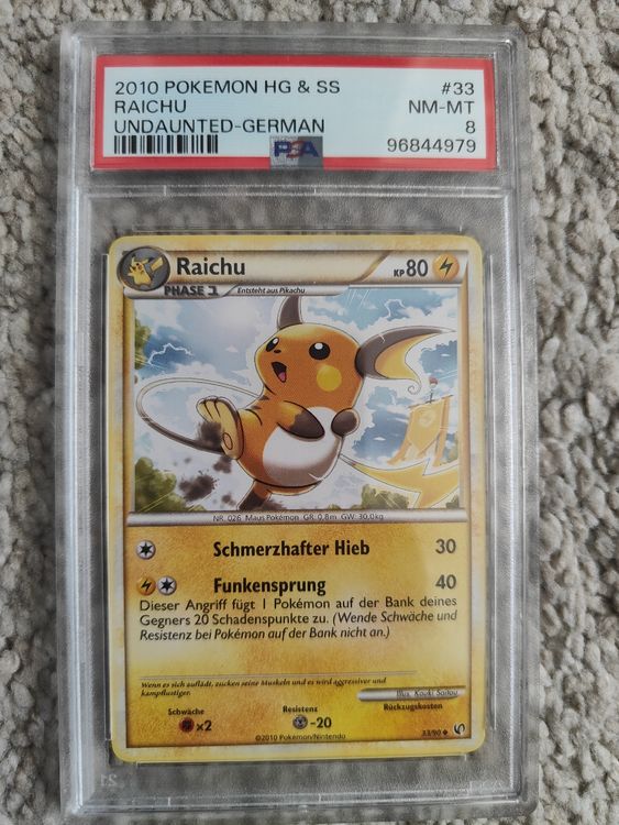 Raichu HG & SS 33 PSA 8 Undaunted Deutsch Pokemon Vintage (Neu und originalverpackt) in Basel ...
