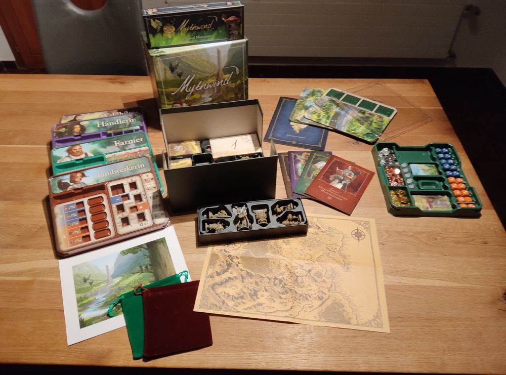 Mythwind - koop. Brettspiel - mit Erweiterung & Metallmünzen (Neu (gemäss Beschreibung)) in ...