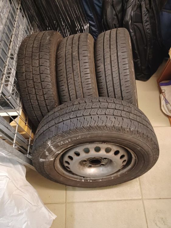 Radsatz VW T4, Sommerreifen, 195/70 R 15 (Gebraucht) in Basel für CHF 100 – nur Abholung auf ...