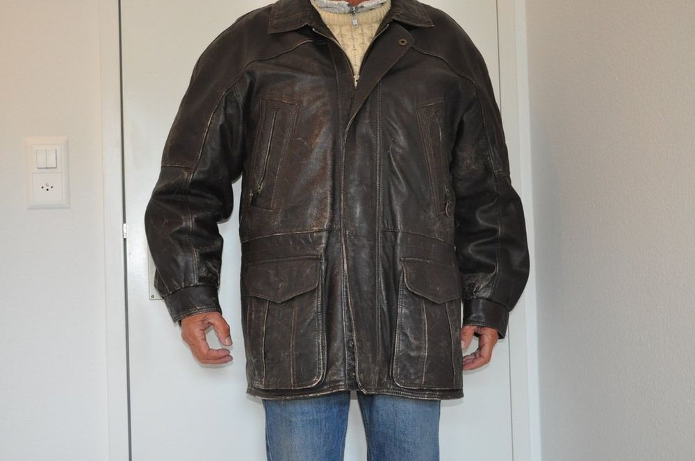Wunderschne Lederjacke Vintage Herren Bildnull