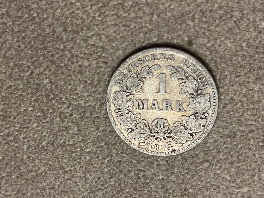 1 Mark 1874 Silbermünze (Gebraucht) in Elsau für CHF 4 – mit Lieferung ...