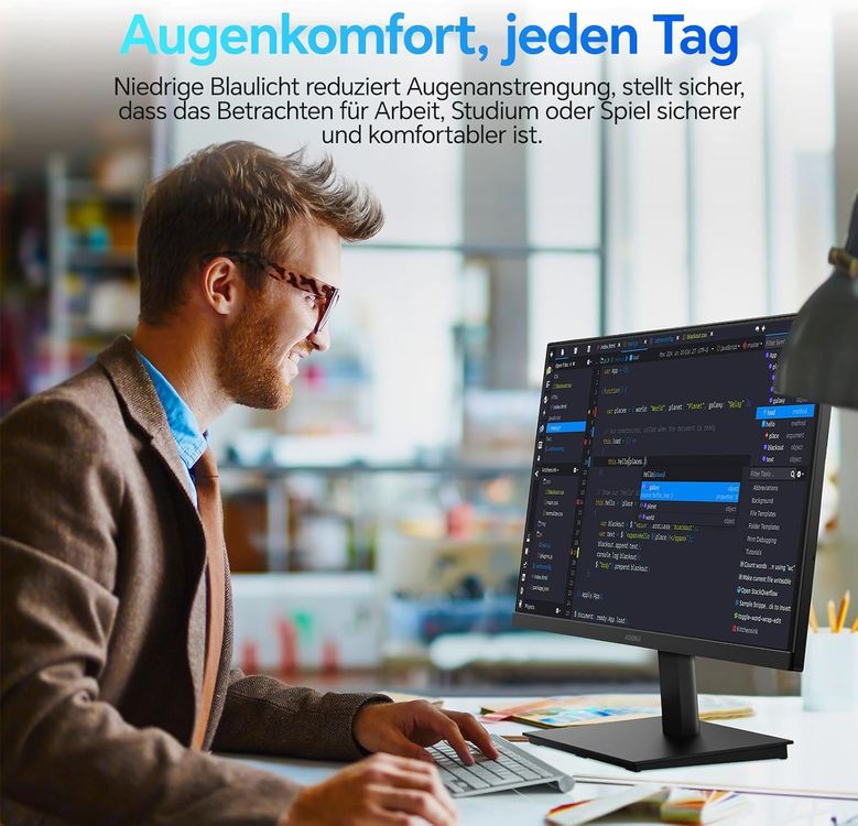 24 Zoll Monitor FHD 100Hz HDMI Eye Care VESA neigbar (Neu und ...