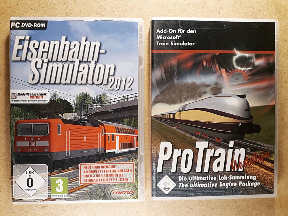 Eisenbahn-Simulator 2012 + ProTrain Nostalgie, PC, DE, WIN10 (Gebraucht) in CHOËX für CHF 4 ...