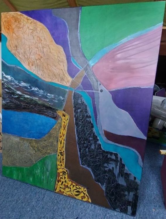 Bild Giraffenbild Unikat,von mir selbstgemalt 100×120 (Neu (gemäss Beschreibung)) in Riehen für ...