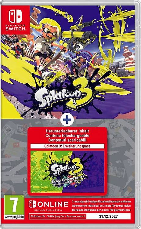 Nintendo Switch : Splatoon 3 + Expansion Pass - Set * NEW * (Neu und ...