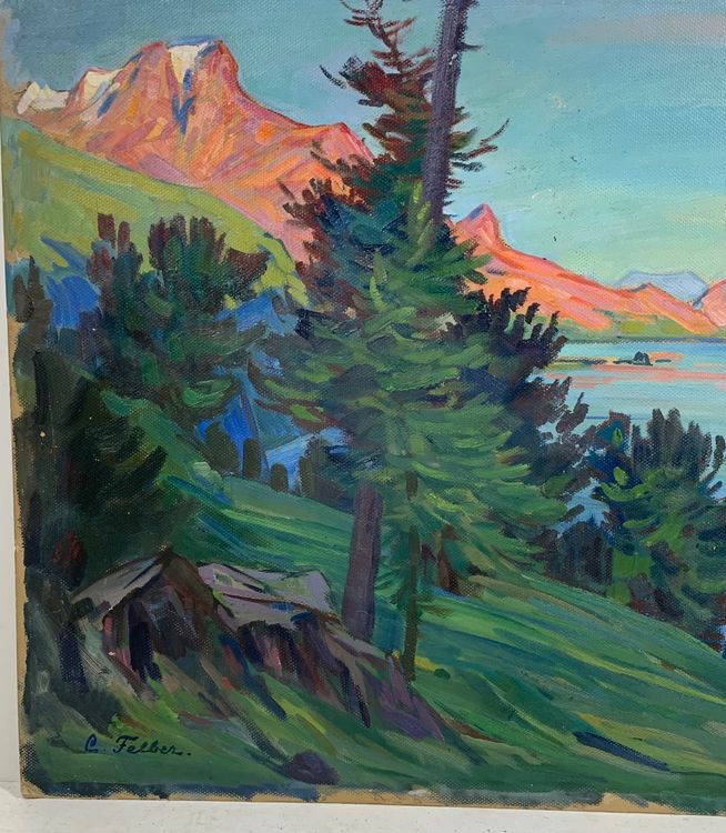 Carl Friedrich Felber (1880-1932) Silsersee Gemälde (Gebraucht) in Root ...