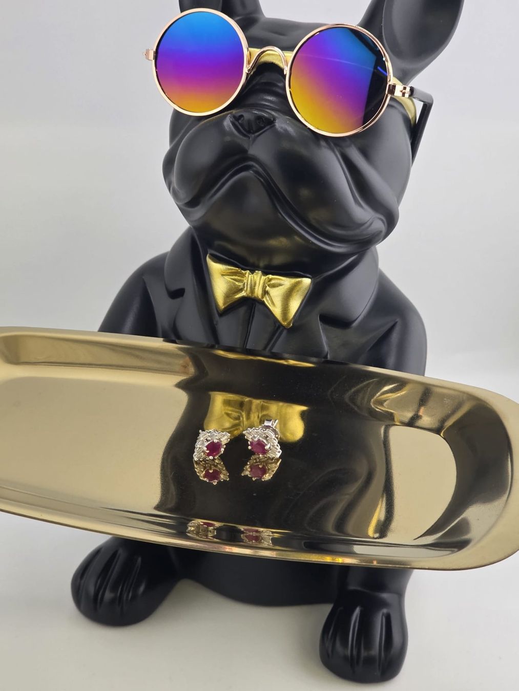 Rubinohrstecker, 18 Karat Gold, Diamanten, Top Zustand! (Gebraucht) in ...