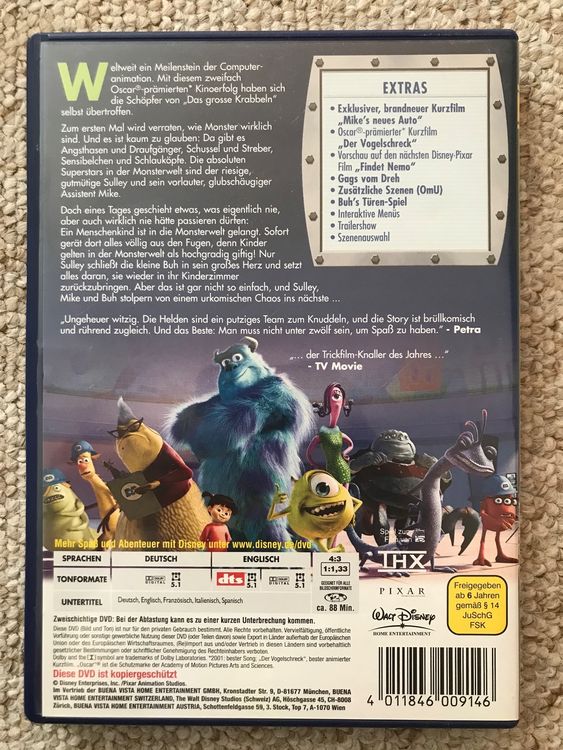 MONSTER AG DVD (Gebraucht) in Frauenfeld für CHF 1.95 – mit Lieferung auf Ricardo kaufen