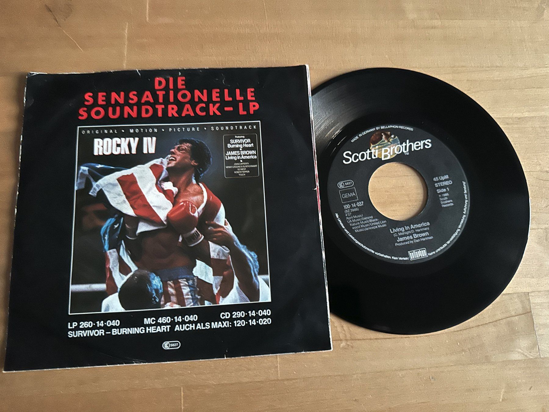 JAMES BROWN tolle Single Living in America Hit Rocky IV Top (Gebraucht ...