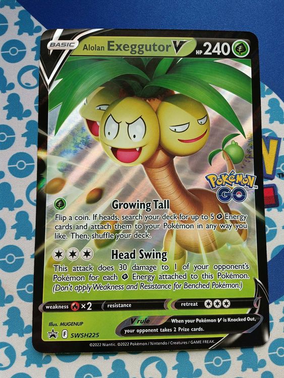 Alolan Exeggutor V - XXL Jumbo Karte Pokemon Go (Gebraucht) in ...