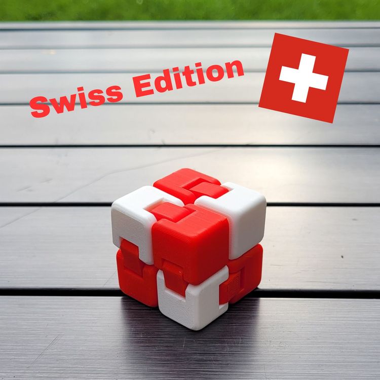 Swiss Edition | Fidget Infinity Würfel | EM 24 | 3D gedruckt (Neu (gemäss Beschreibung)) in ...