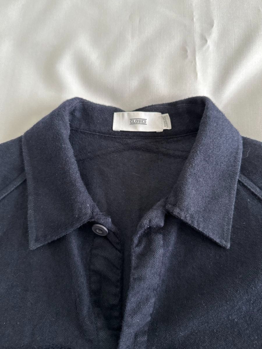 CLOSED Army Overshirt – Wolle/Baumwolle – Gr. S – Dunkelblau (Gebraucht ...