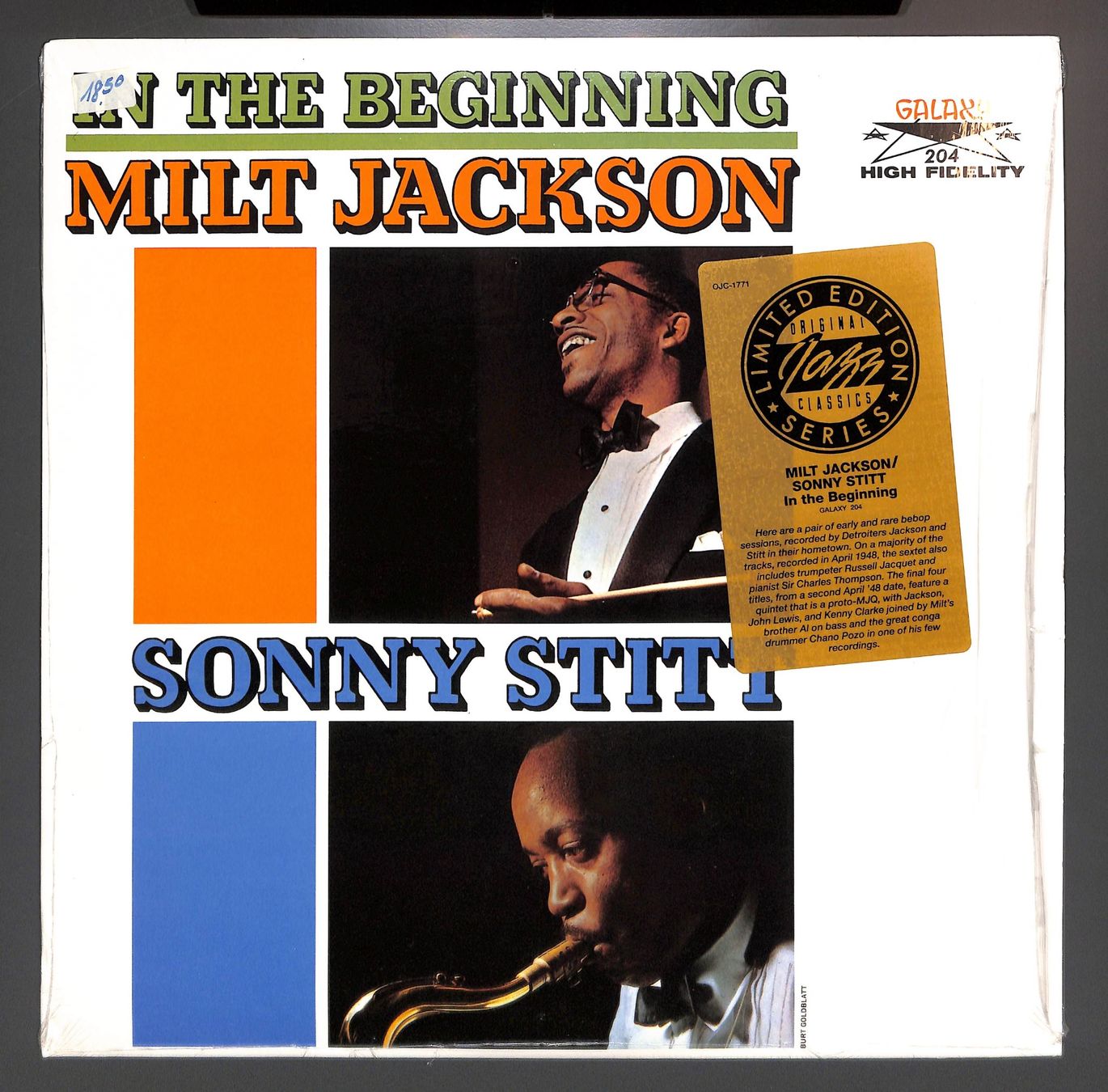 MILT JACKSON & SONNY STITT - In The Beginning (OJC-1771) (Neu (gemäss ...