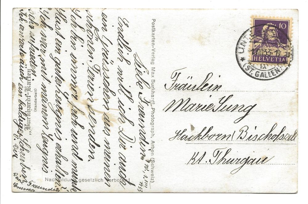 Wildhaus Sg Toggenburg Rest Alpenrose Burkhardt 1933 Kaufen