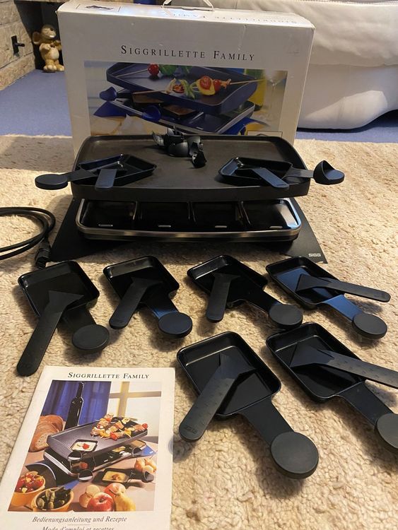 Raclette-Grill Siggrillette Family 8-fach mit allem Zubehör (Gebraucht ...