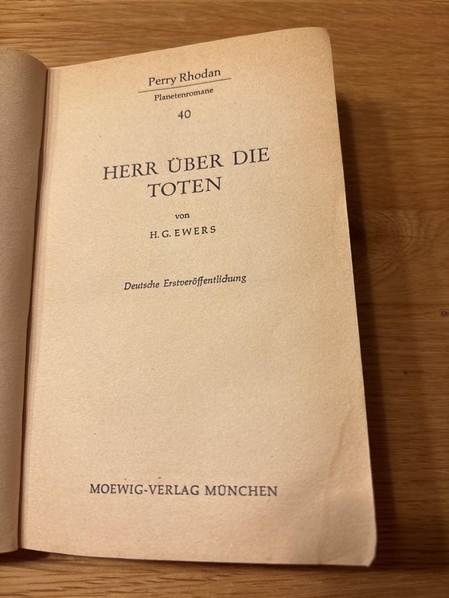 Perry Rhodan #40 - Herr über die Toten, H.G. Ewer (Gebraucht) in Horgen ...
