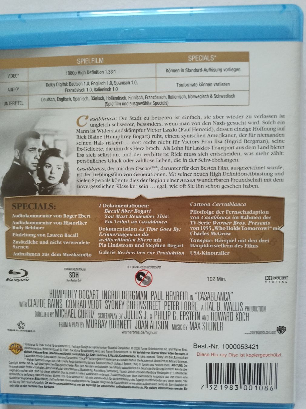Blu-Ray Casablanca - Humphrey Bogart - Filmklassiker! (Gebraucht) in ...