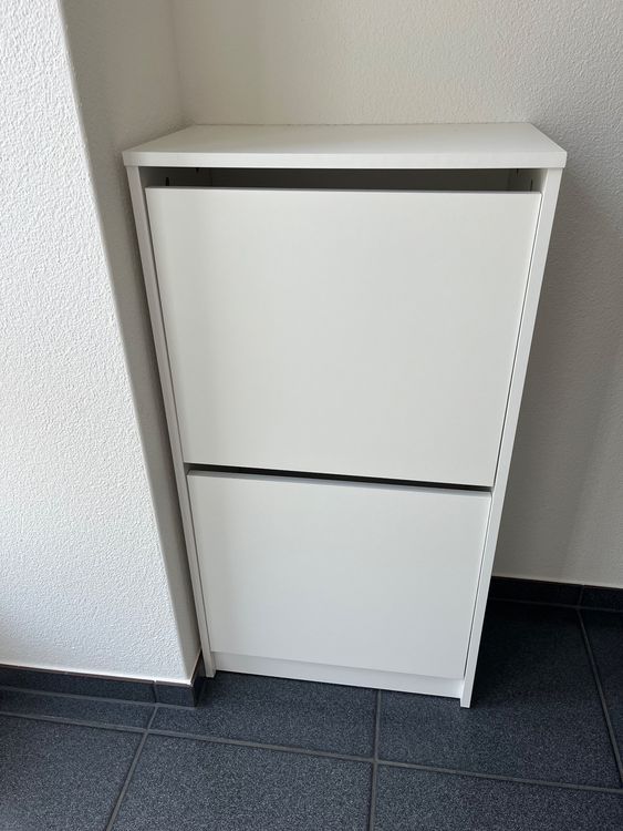 Ikea Bissa Schuhschrank, 2 Fächer, weiss, 49x28x93 cm (Gebraucht) in ...