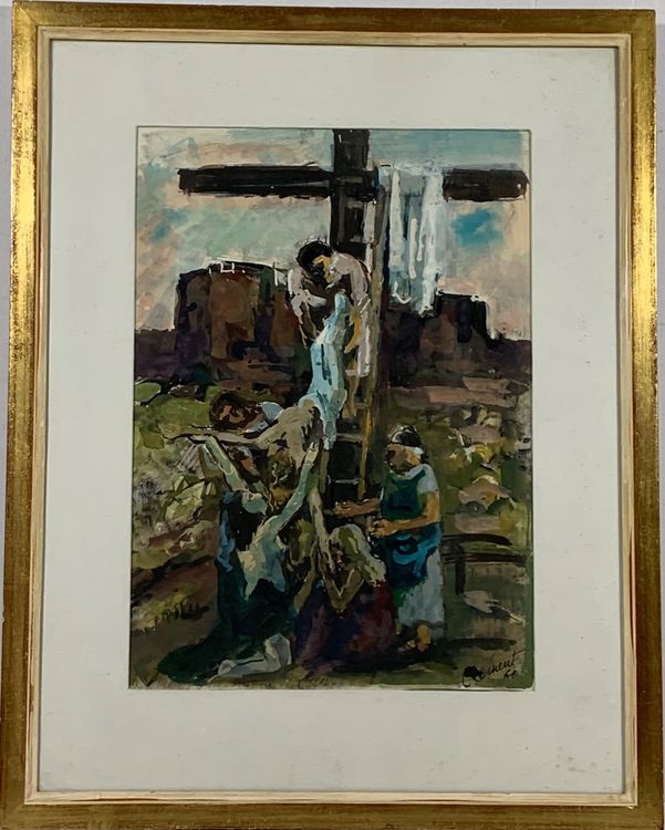 Charles Clément (1889-1972) Heilige Szene Gouache Gemälde | Acheter sur ...