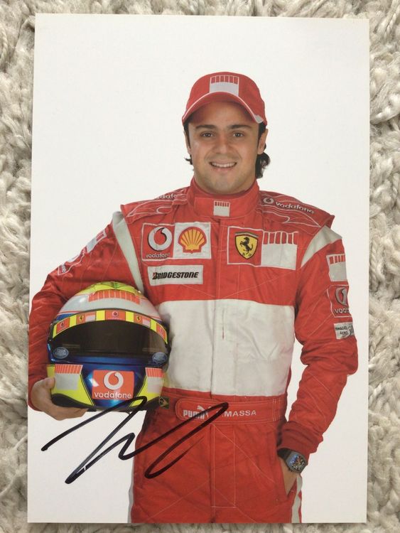 Original Autogramm Felipe Massa auf offiz. Ferrari Karte F1 (Gebraucht ...
