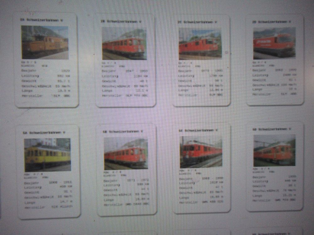 RHB LOks und Züge Quartett 52 Karten (Neu und originalverpackt) in Herznach für CHF 32 – mit ...