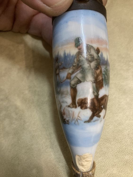 Tubakpfeife Antike alte Pfeife Tabak Teil Stück Jäger (Defekt) in Boll ...