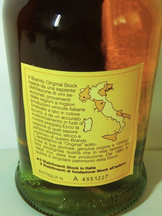 Rarität Brandy to Stock Brandy Original 1980s (Neu (gemäss Beschreibung ...