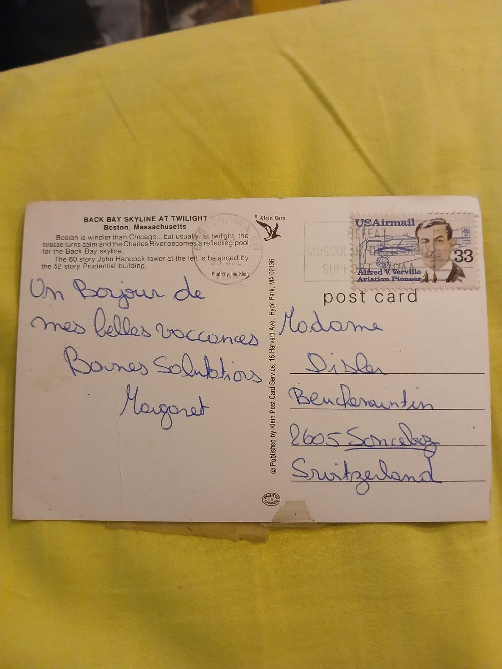 Carte Postale Vintage Boston, Massachusetts, USA 🇺🇸 (Gebraucht) in ...