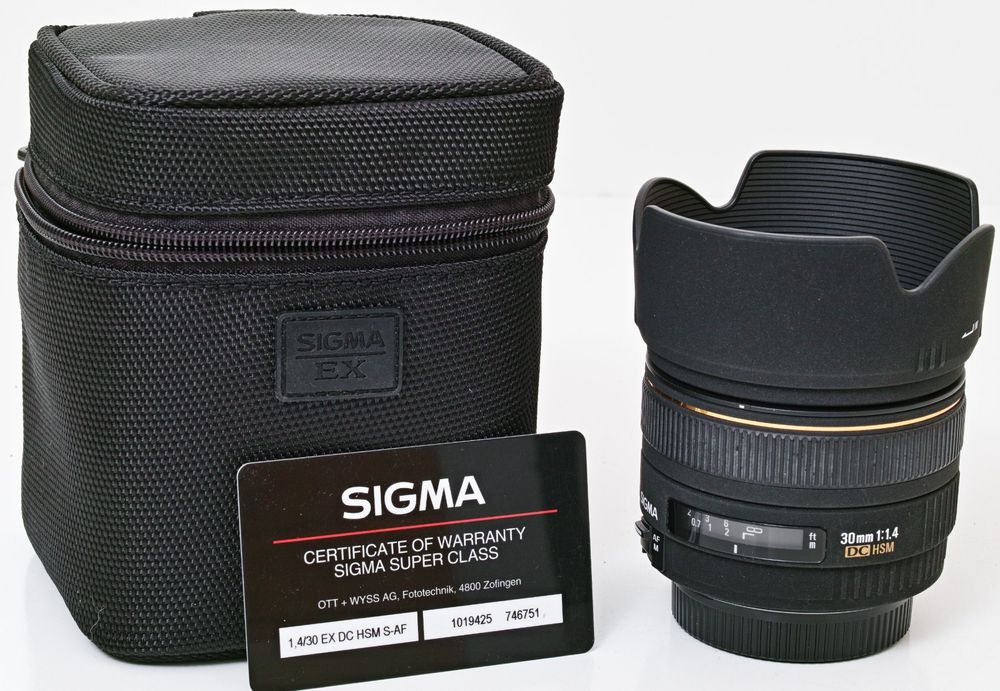 Sigma EX 30 mm 1:1,4 DC HSM mit Sigma SA-Mount & OWY-Karte (Gebraucht ...